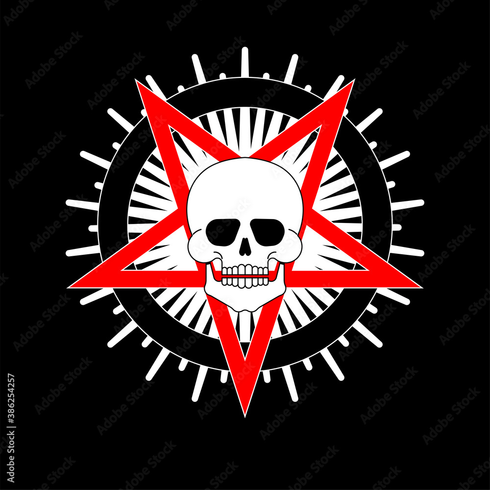 Satan pentagram isolated. Devil symbol. vector illustration Stock ...