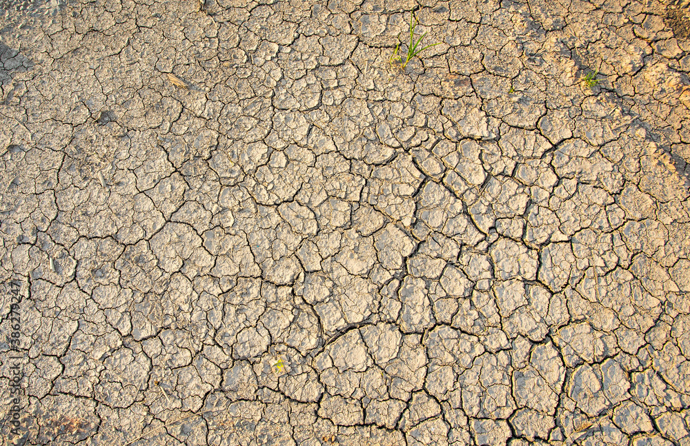 Dry land texture, deep crack. Cracked ground background. Effects of ...