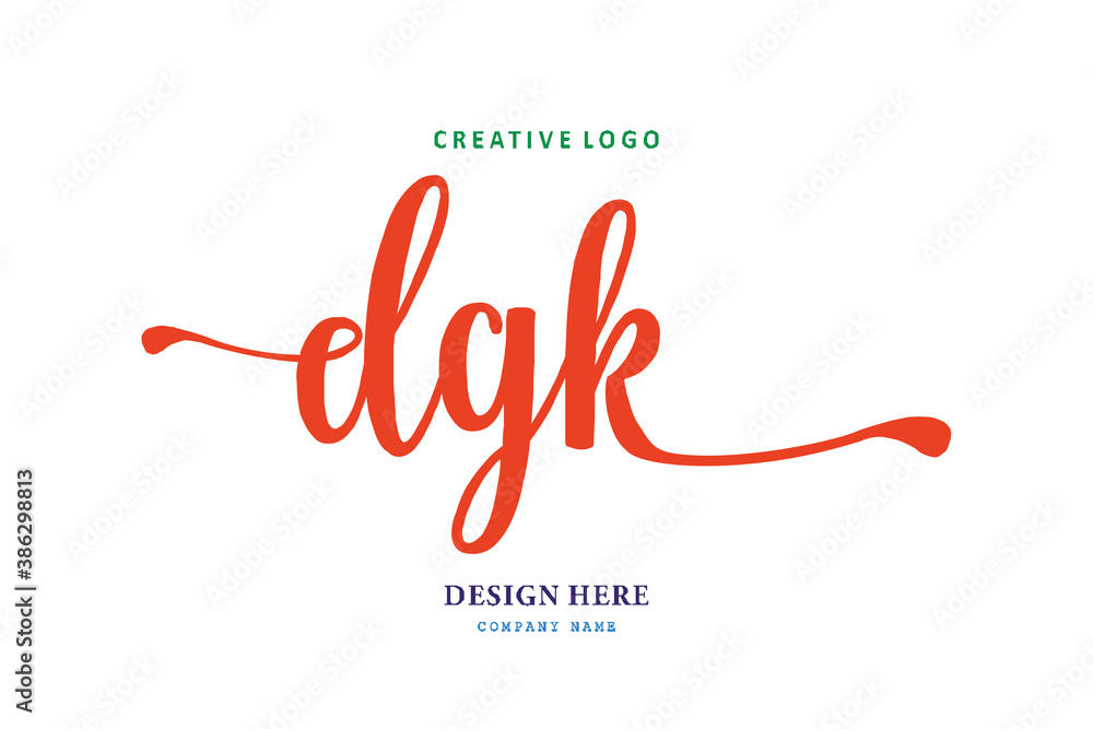 simple DGK typeface logo is easy to understand, simple and ...