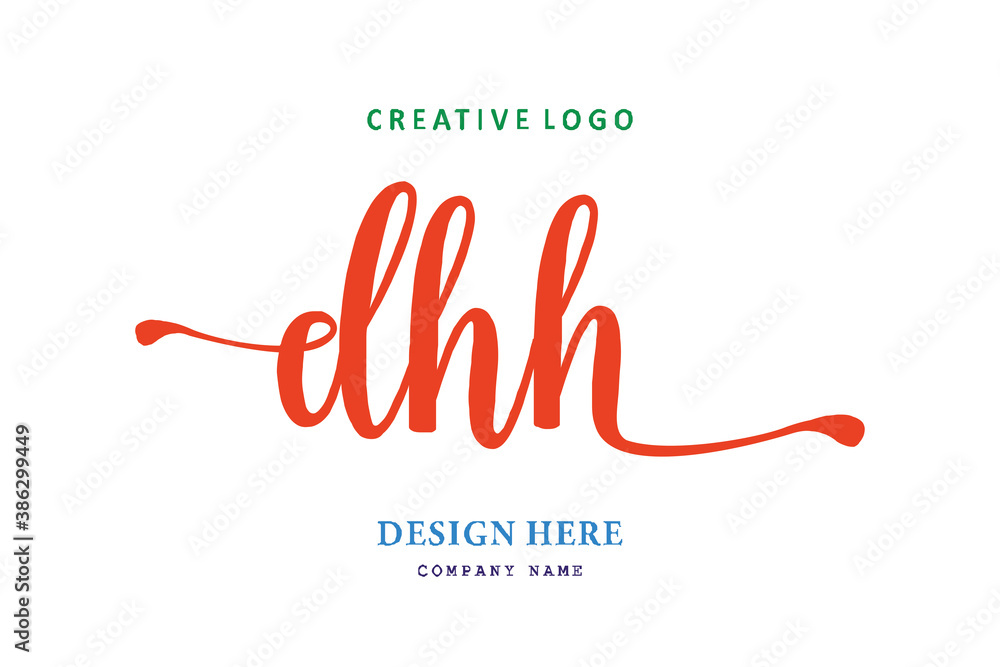 simple DHH lettering logo is easy to understand, simple and ...
