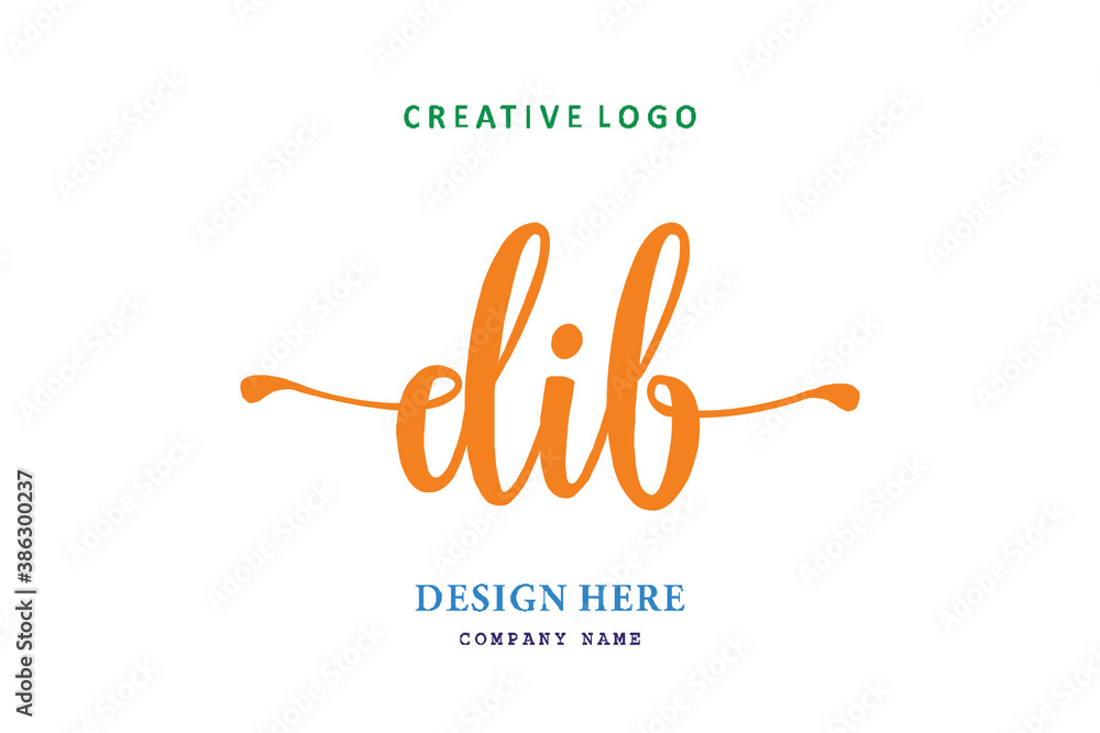 simple DIB lettering logo is easy to understand, simple and ...