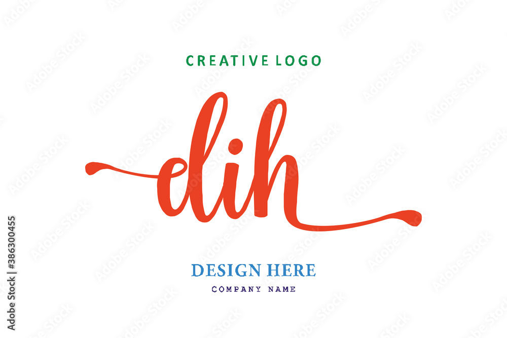 simple DIH lettering logo is easy to understand, simple and ...