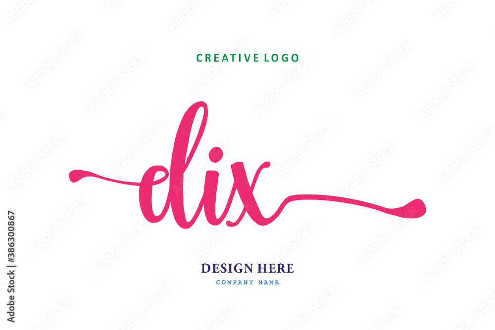 simple DIX lettering logo is easy to understand, simple and ...