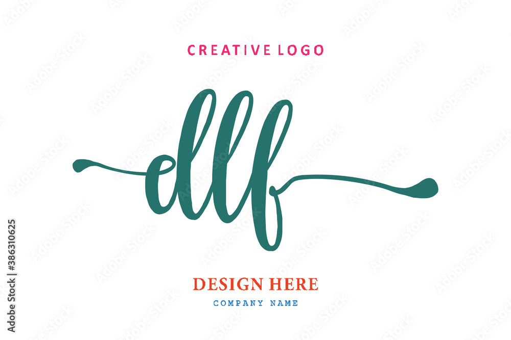 Vetor do Stock: logo composition of the letter DLF is simple easy to ...