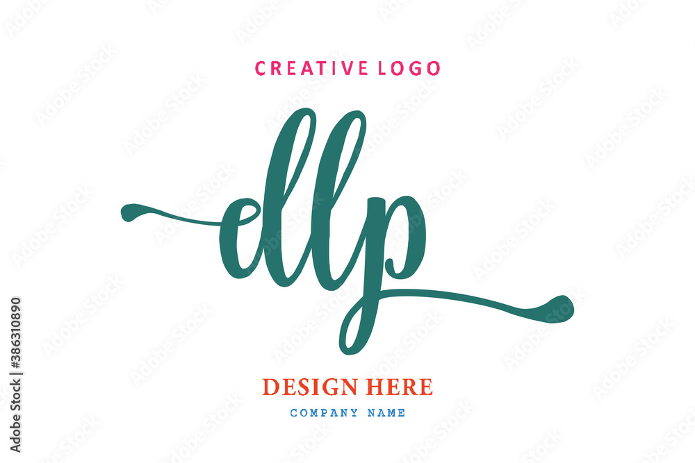 logo composition of the letter DLP is simple easy to understand, simple ...