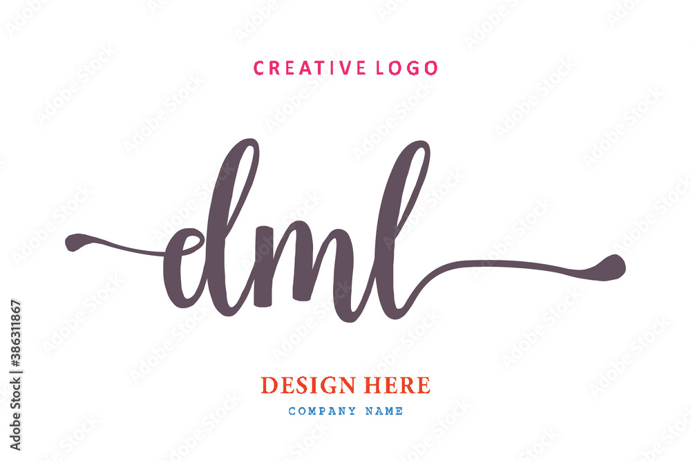 logo composition of the letter DML is simple easy to understand, simple ...