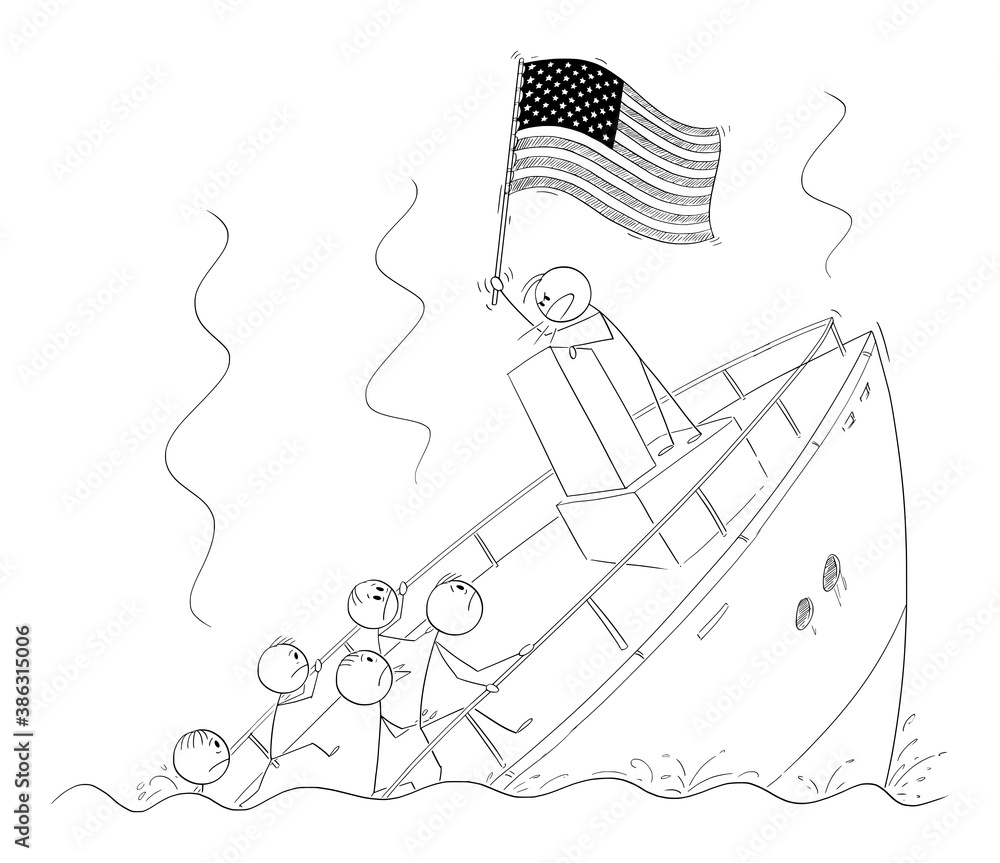 Vector cartoon stick figure illustration of politician or leader ...