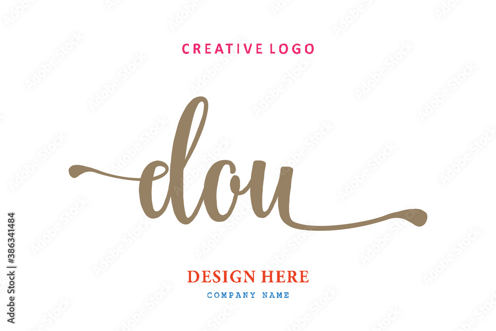simple DOU letter arrangement logo is easy to understand, simple and ...