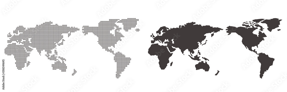World map of dots Vector Stock Vector | Adobe Stock