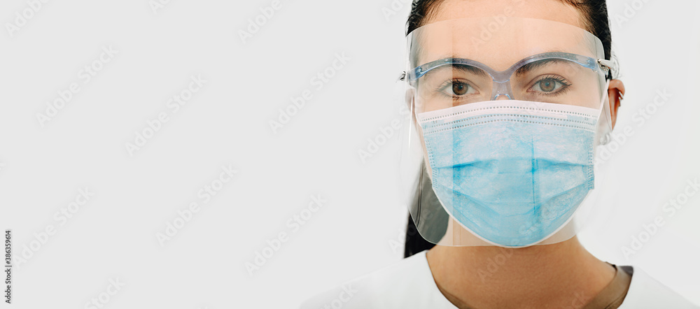 Protective shield and medical mask from the SARS-CoV-2 virus on the ...