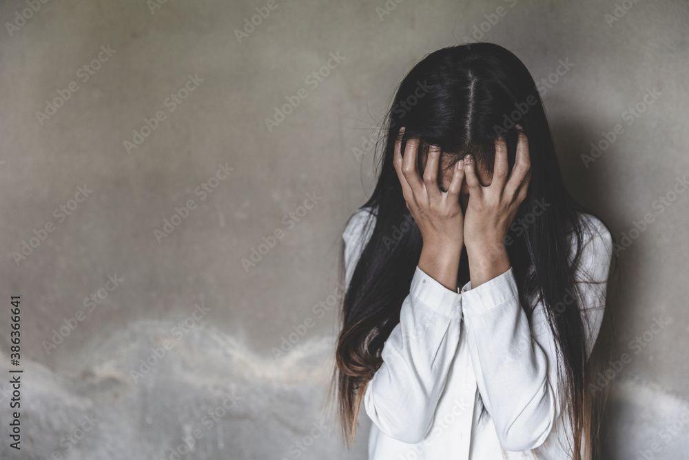 Women violence and abused concept. human trafficking.The concept of ...