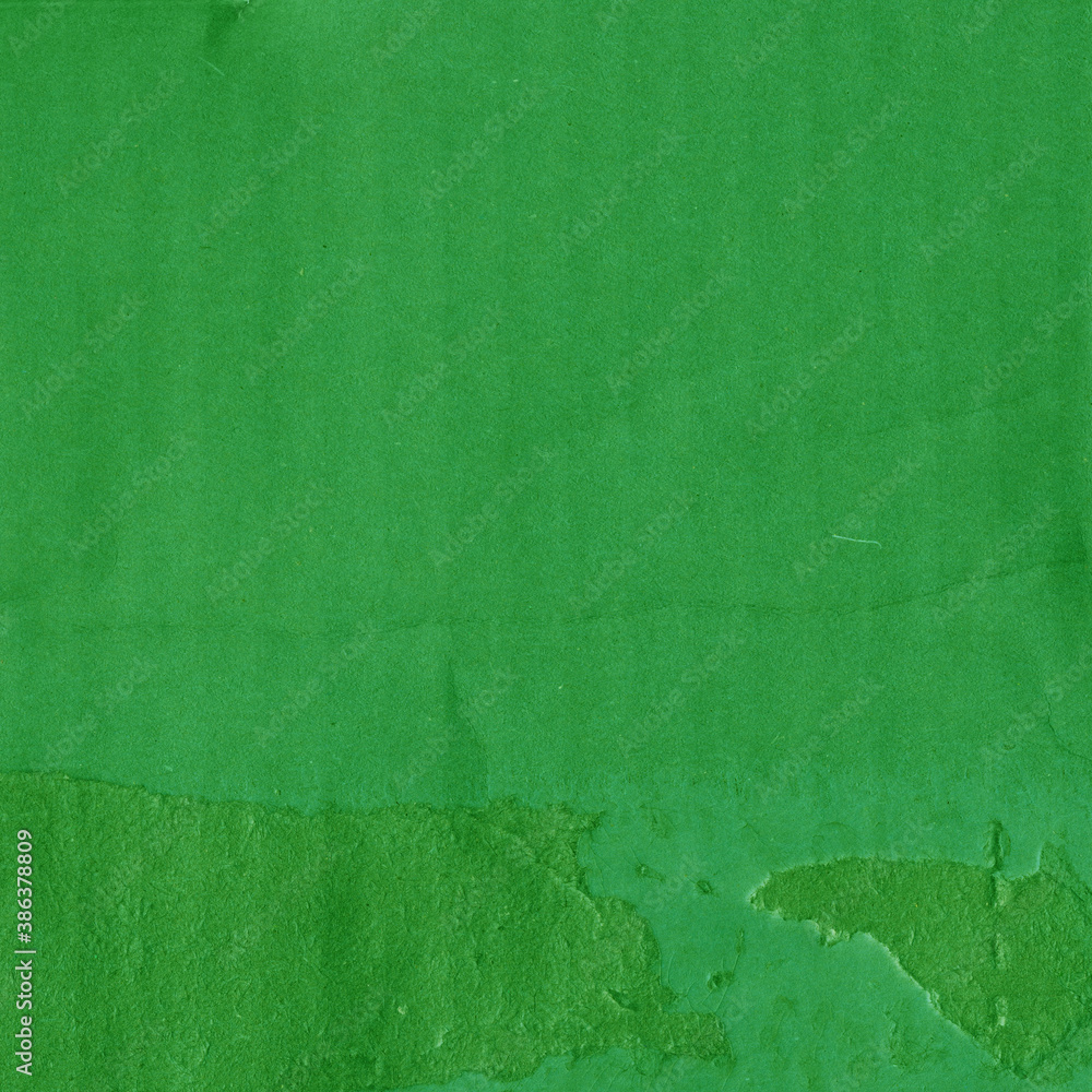 A green vintage rough sheet of carton. Recycled environmentally ...