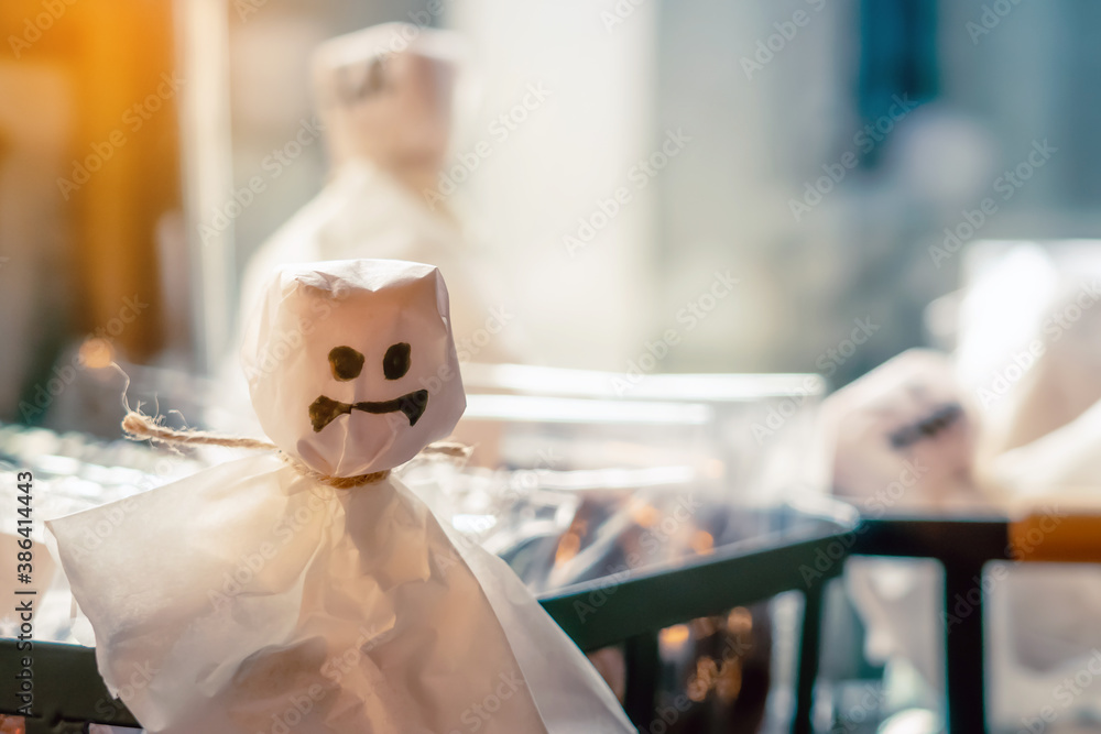 The white chocolate wrapping paper was painted with a black magic pen ...