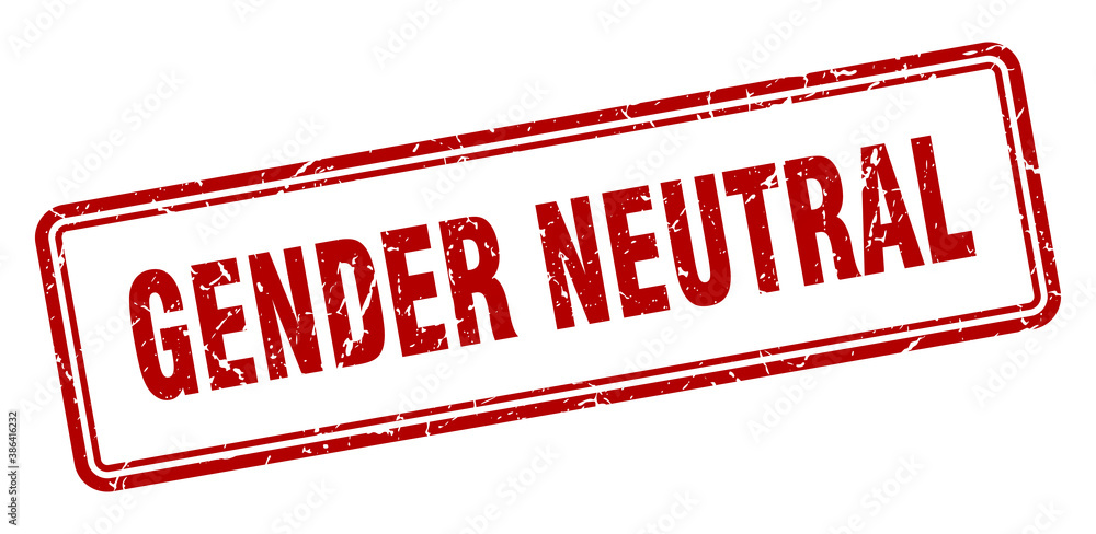 gender neutral stamp. square grunge sign on white background Stock ...