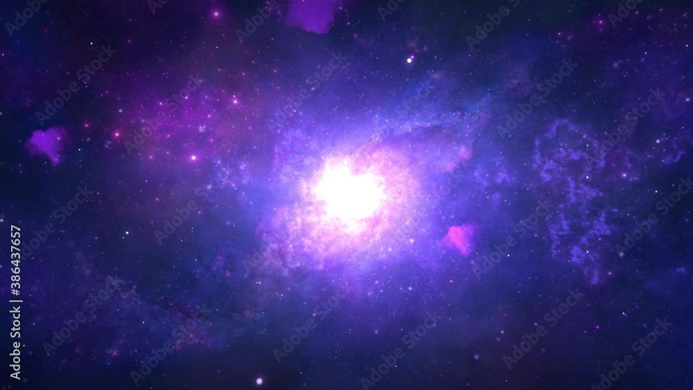 4k 3D Seamless loop space flight into The galaxu nebula Animation ...