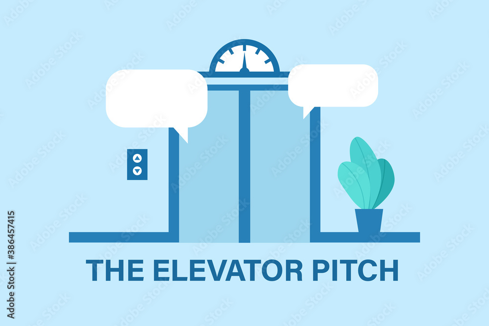 Elevator pitch design. Clipart image. Stock Vector | Adobe Stock