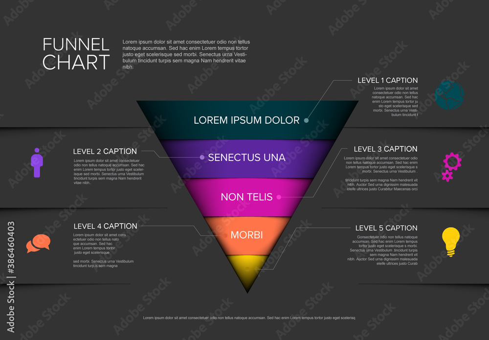Layers Funnel Infographic Layout Stock Template | Adobe Stock