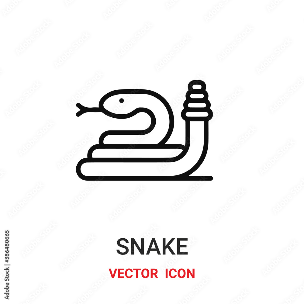 snake icon vector symbol. snake symbol icon vector for your design ...