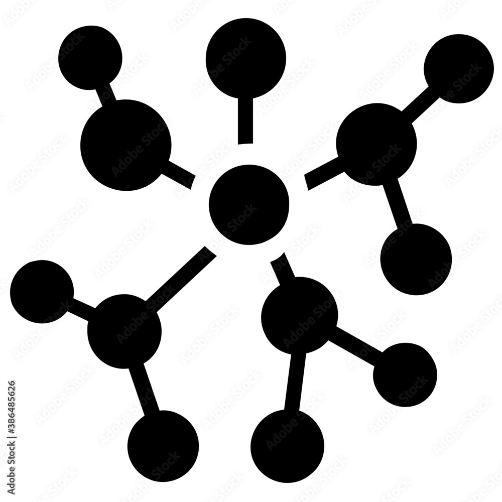 A complex structure of nodes connection presenting network topology ...
