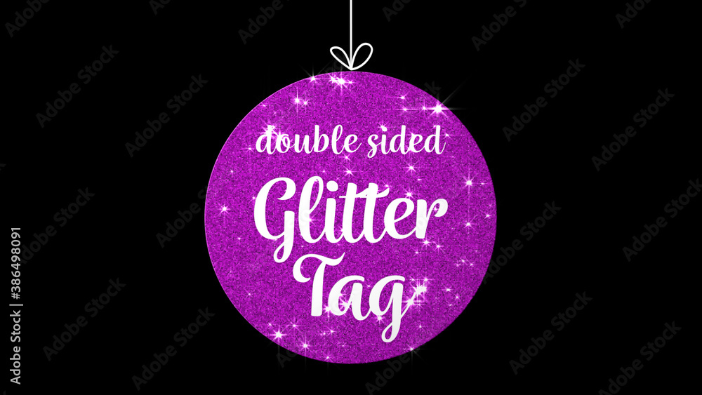 Double Sided Glitter Tag Overlay Stock Template | Adobe Stock