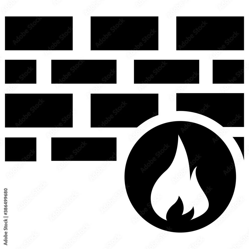 Computer Firewall Icon