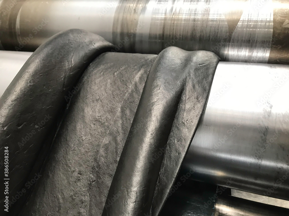 Rubber compound is prepaing in rubber factory Stock Photo | Adobe Stock