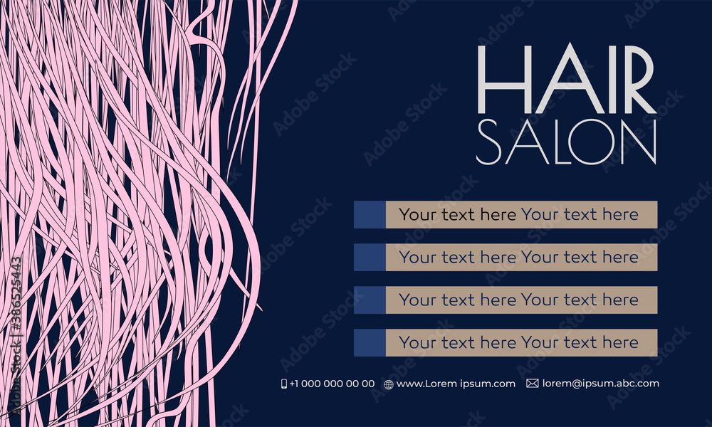 Hair salon banner design template Vector illustration. Stock Vector ...