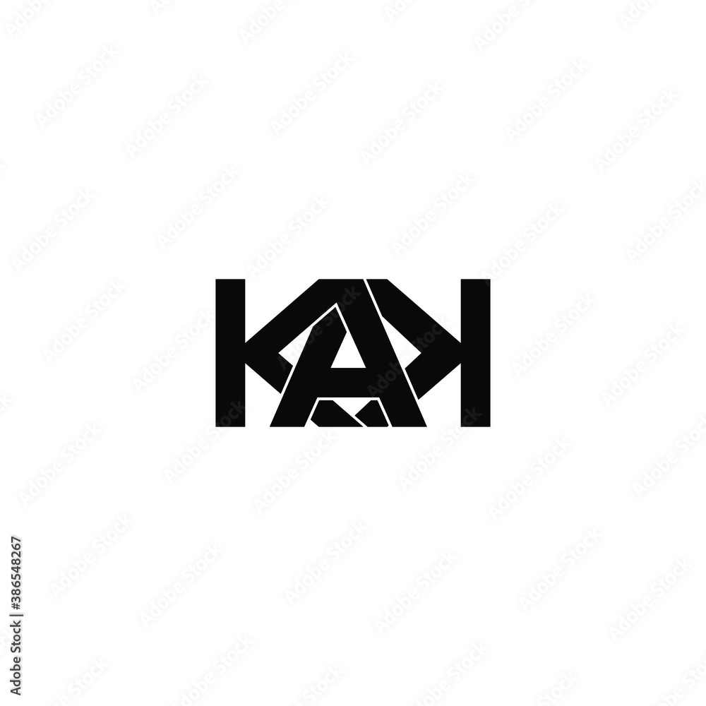 kak letter original monogram logo design Stock Vector | Adobe Stock