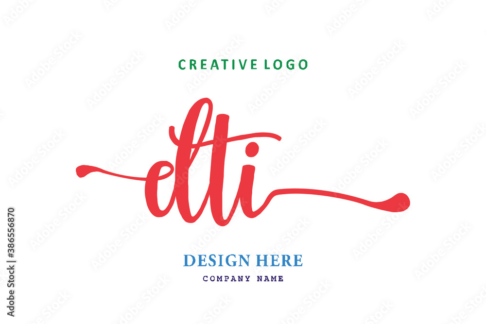 simple DTI lettering logo is easy to understand, simple and ...