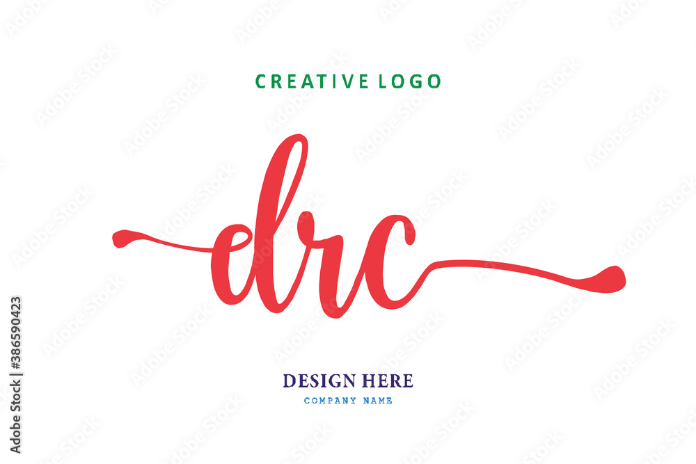 DRC lettering logo is simple, easy to understand and authoritativePrint ...