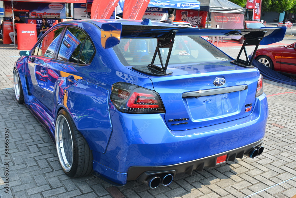 Subaru WRX STI at Bumper to Bumper 15 car show Stock Photo | Adobe Stock