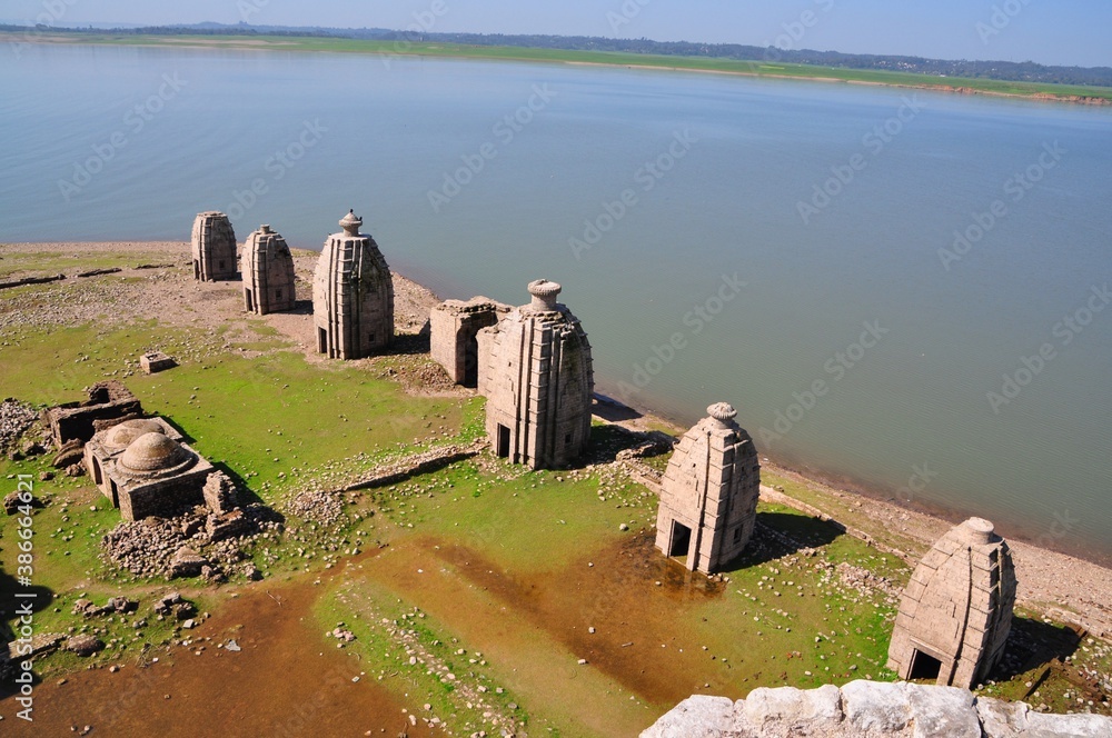 Bathu Ki Ladi are ancient Hindu temple ruins that lay submerged under ...