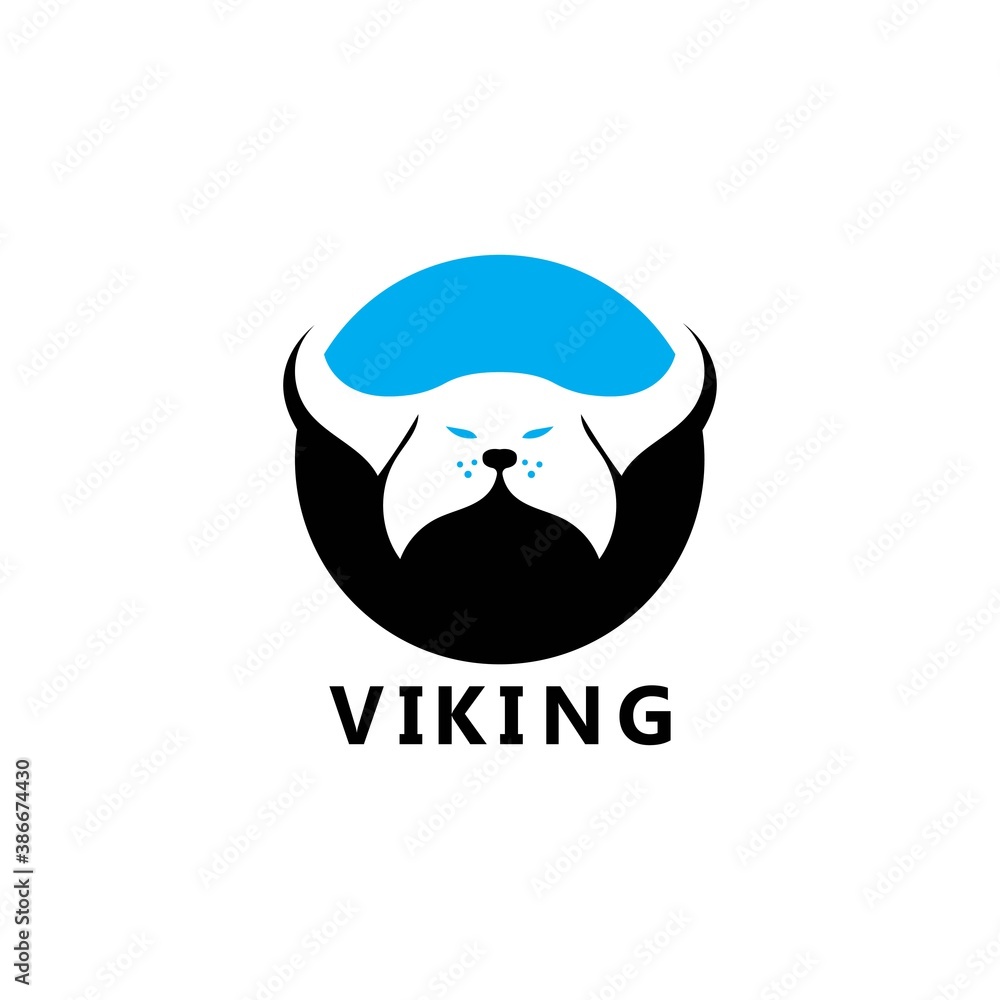 viking head logo and symbol vector image Stock Vector | Adobe Stock