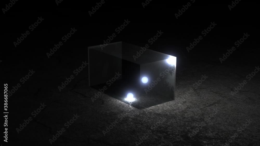 Beautiful balls with glowing and illuminating light Bouncing in a ...