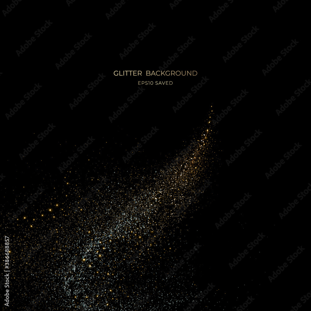gold stardust light, glitter background Stock Vector | Adobe Stock