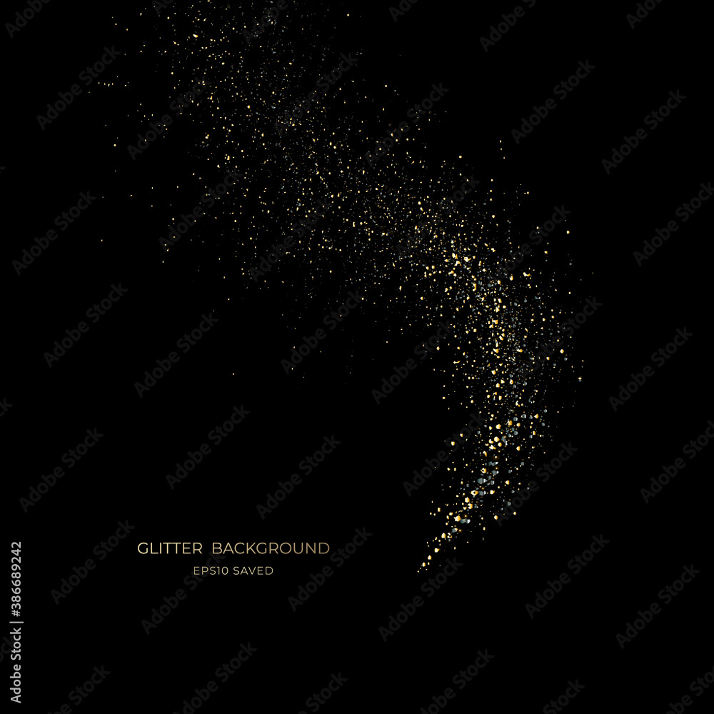 gold stardust light, glitter background Stock Vector | Adobe Stock