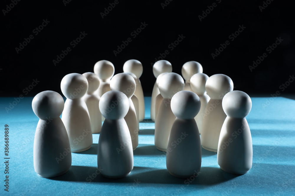 Problems in society. The conspiracy, the strike concept. A crowd of ...