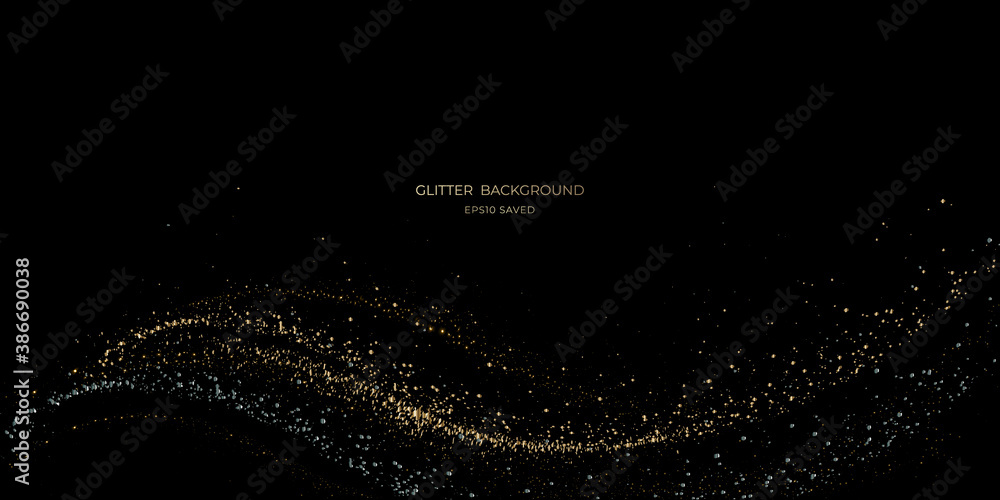 gold stardust light, glitter background Stock Vector | Adobe Stock