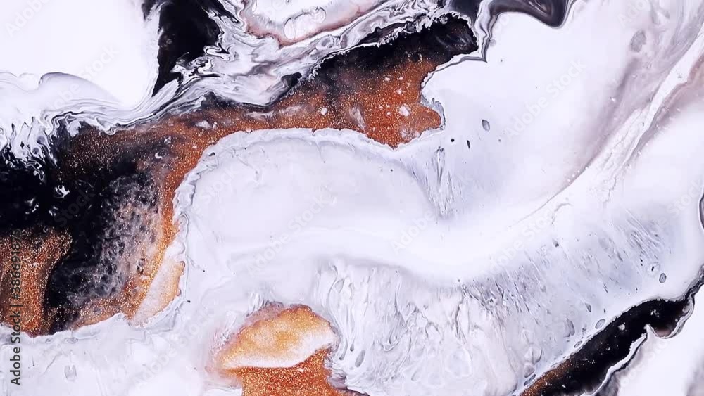 Fluid art drawing video, abstract acrylic texture with flowing effect ...