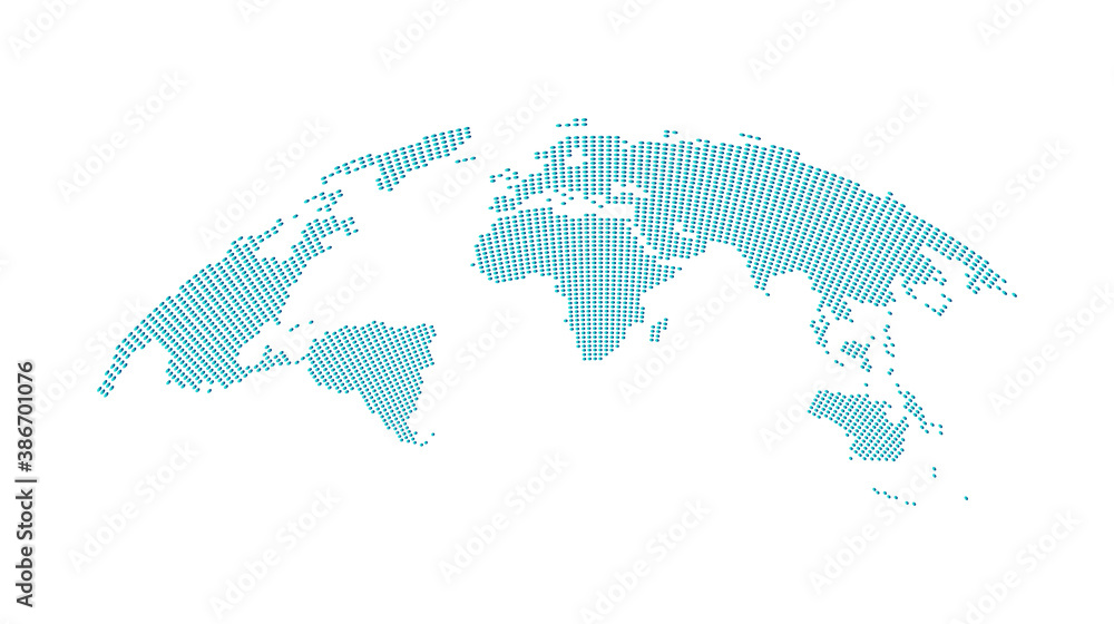 World map, detailed country map of the world, blue template for annual ...