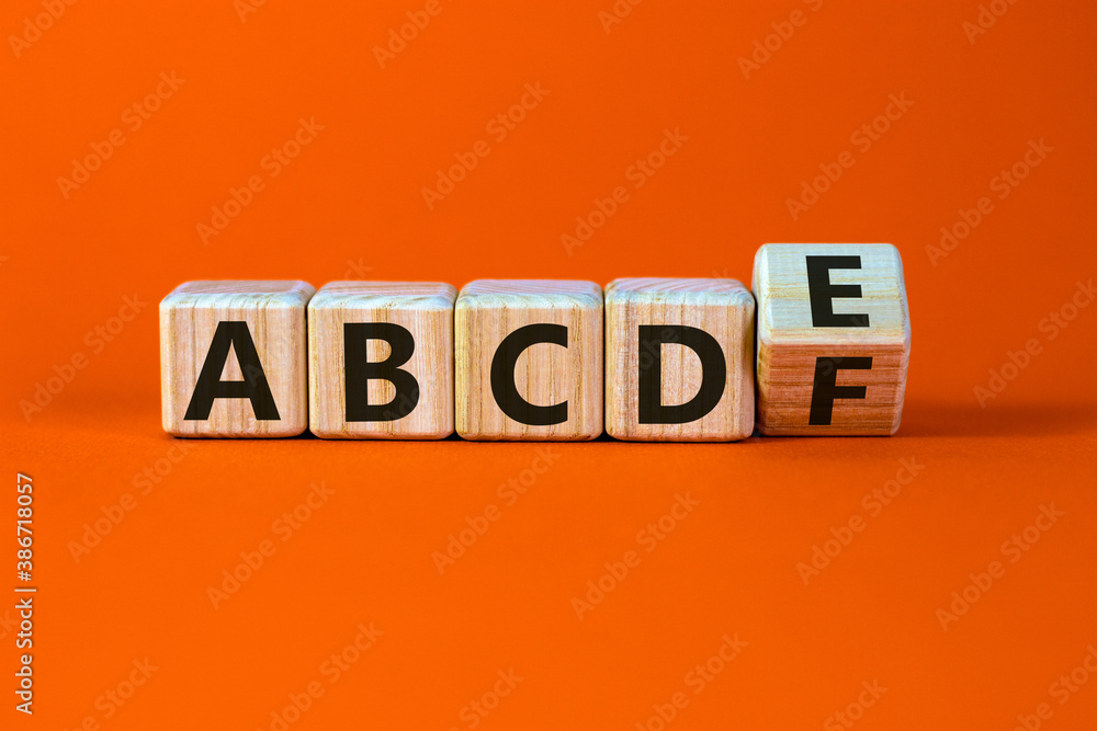 Symbol for basic teaching. Turned a cube and corrected the sequence of ...