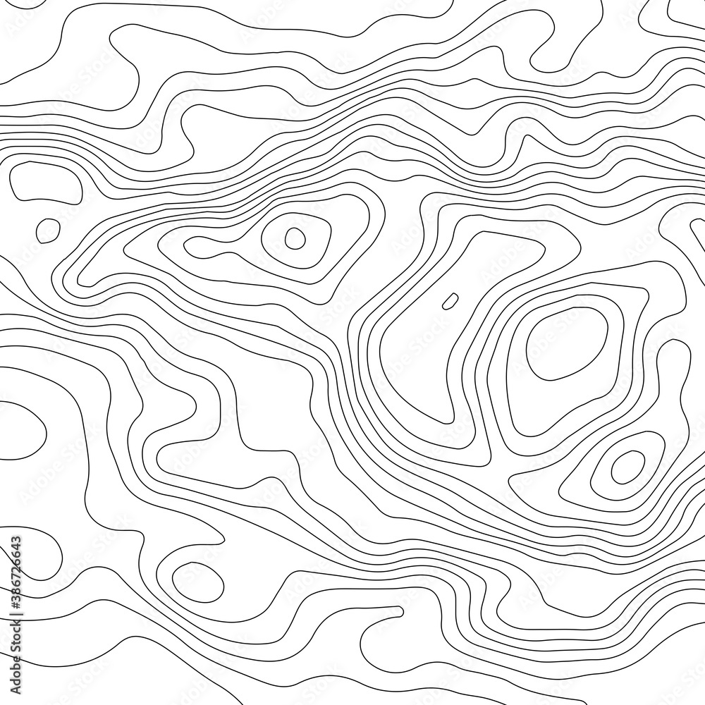 Topographic map contour background. Contour map vector. Map line of ...