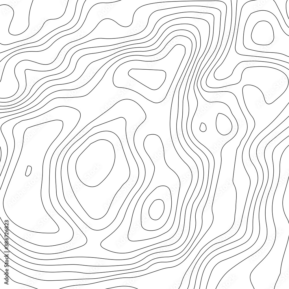 Topographic map contour background. Contour map vector. Map line of ...