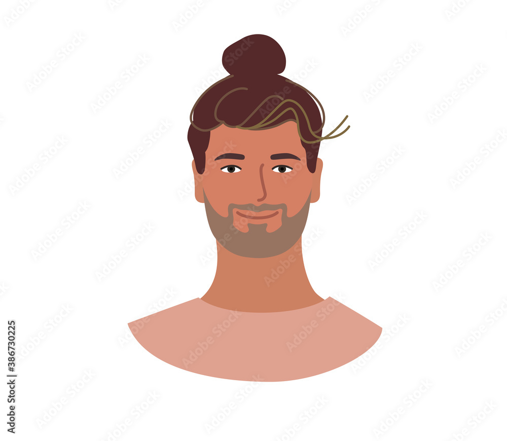 Happy Italian man in cartoon style. Avatar male profile character in ...