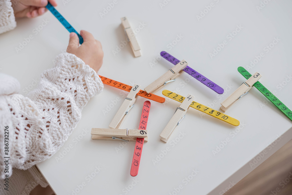 Using craft sticks for learning maths, numbers in early childhood. Home ...