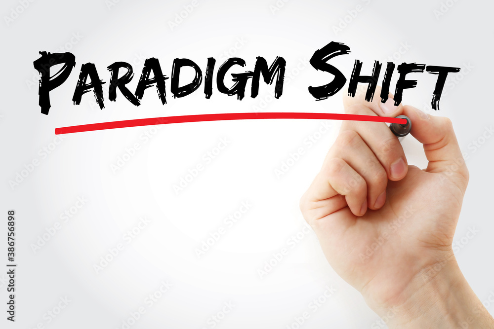 Paradigm Shift text with marker, concept background Stock Photo | Adobe ...