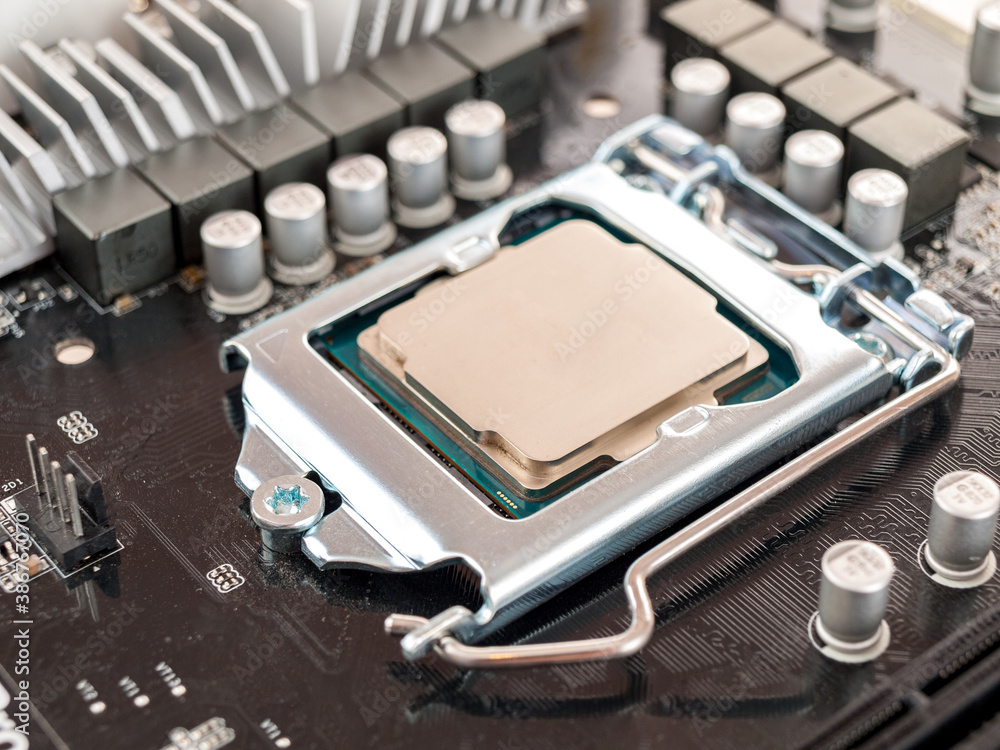 the process of connecting the CPU to the processor socket on a modern ...