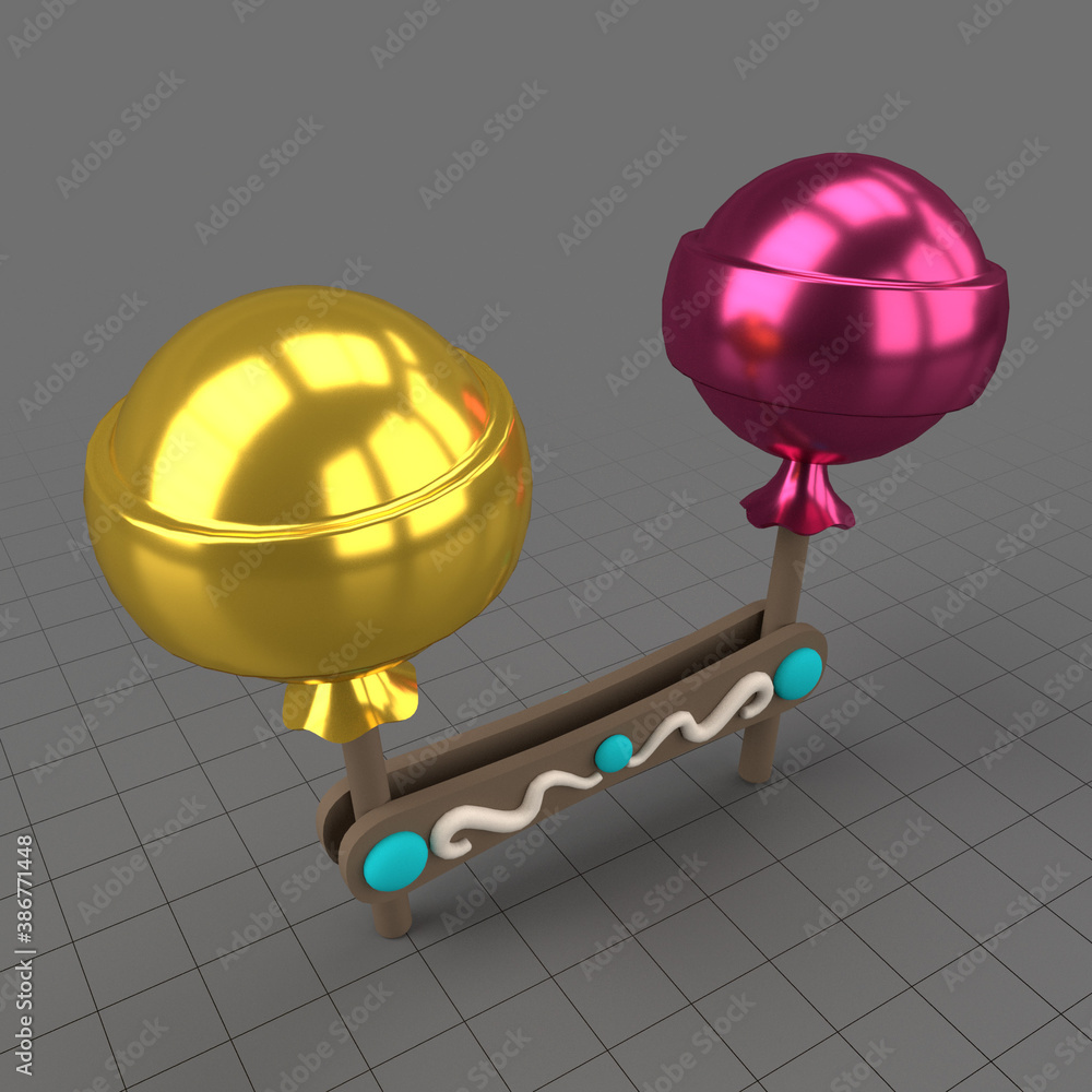 Lollipop fence contenido 3D de Stock | Adobe Stock