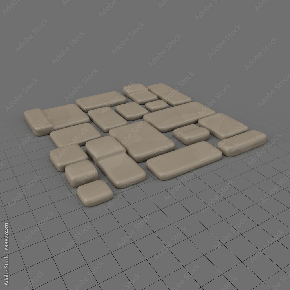 Castle cobblestone Stock 3D asset | Adobe Stock