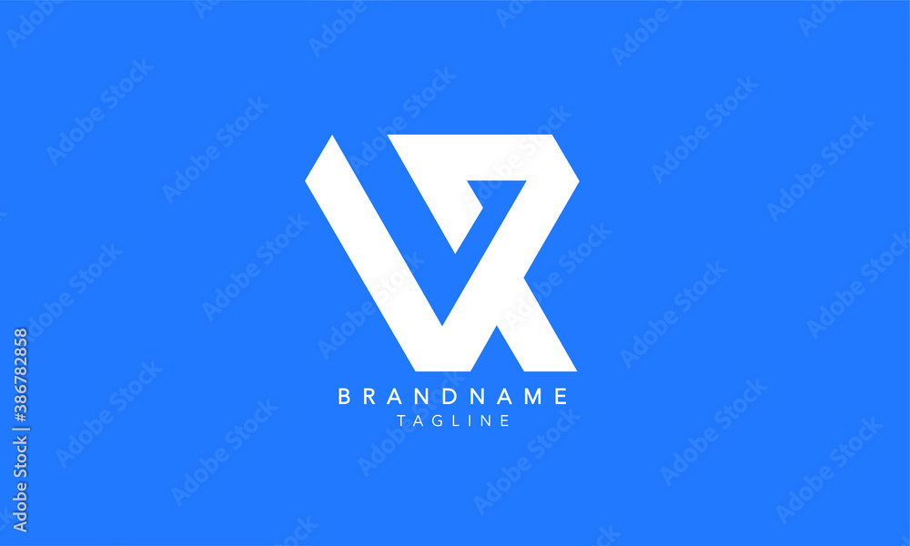 Alphabet letters Initials Monogram logo VR, RV, V and R Stock Vector ...